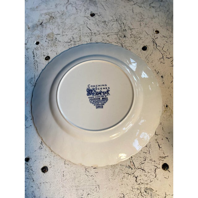 1980s Johnson Brothers Blue Coaching Scenes Salad Plates- Set of 2 ...