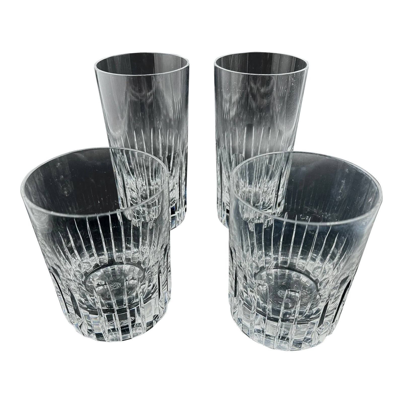 1990s Collection of Baccarat Rotary Double Old Fashioned and Highball ...