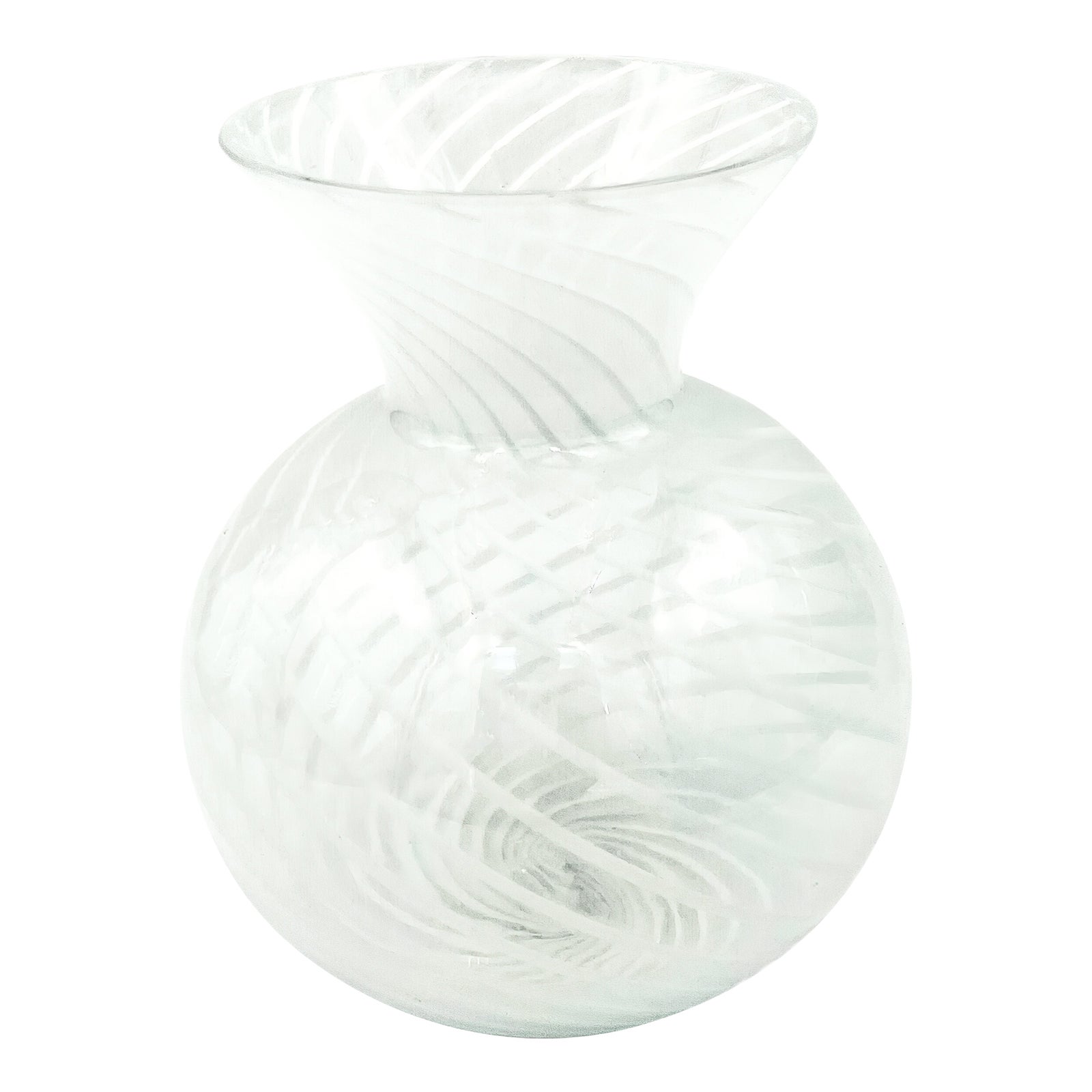 Torcello Bud Vase, White Stripes | Chairish