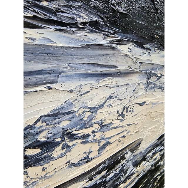 Contemporary Abstract Expressionist Original Oil Painting "Moon Rise ...