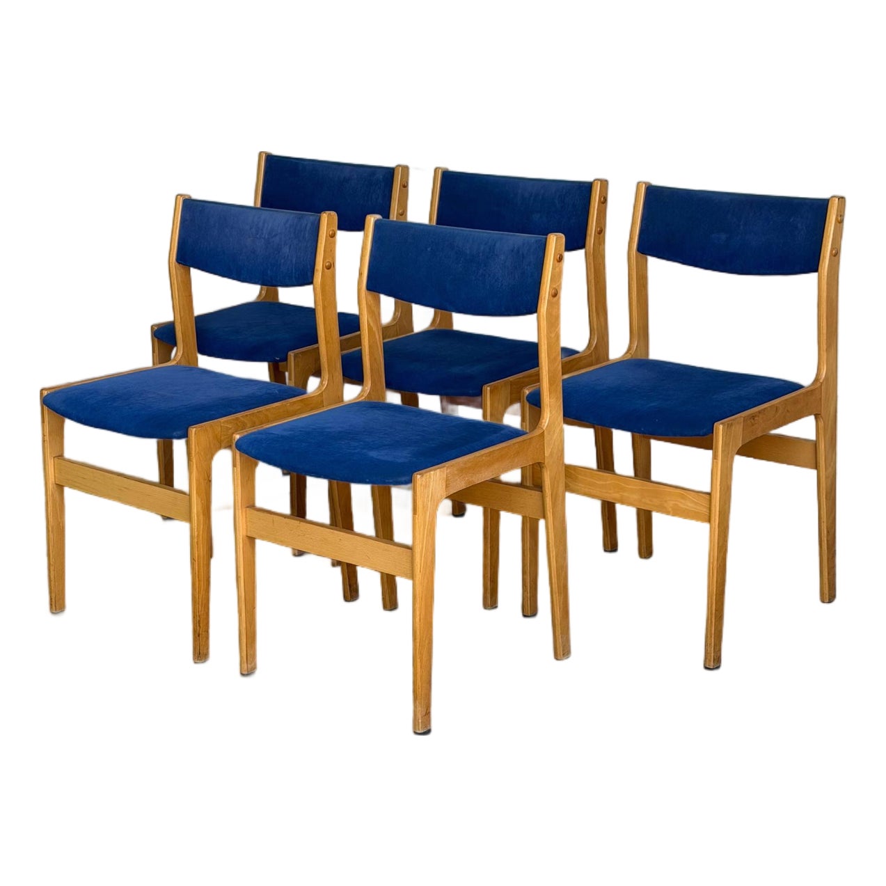 Mid 20th Century Set of 5 Danish Modern Dining Chairs in the Style of ...