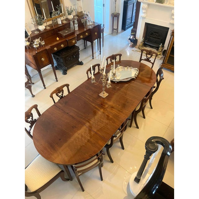 George III Figured Mahogany Metamorphic Dining Table, 1800s | Chairish