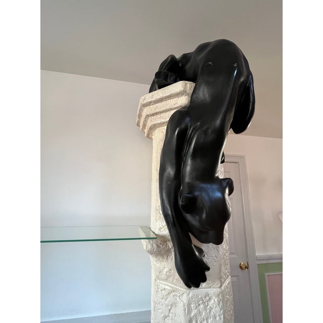 1980s Postmodern Plaster Columns Panther Shelves | Chairish
