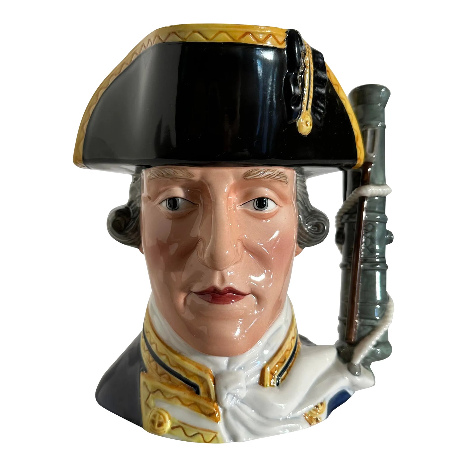 Vintage Large Porcelain Character Jug of Admiral Lord Hood by the ...