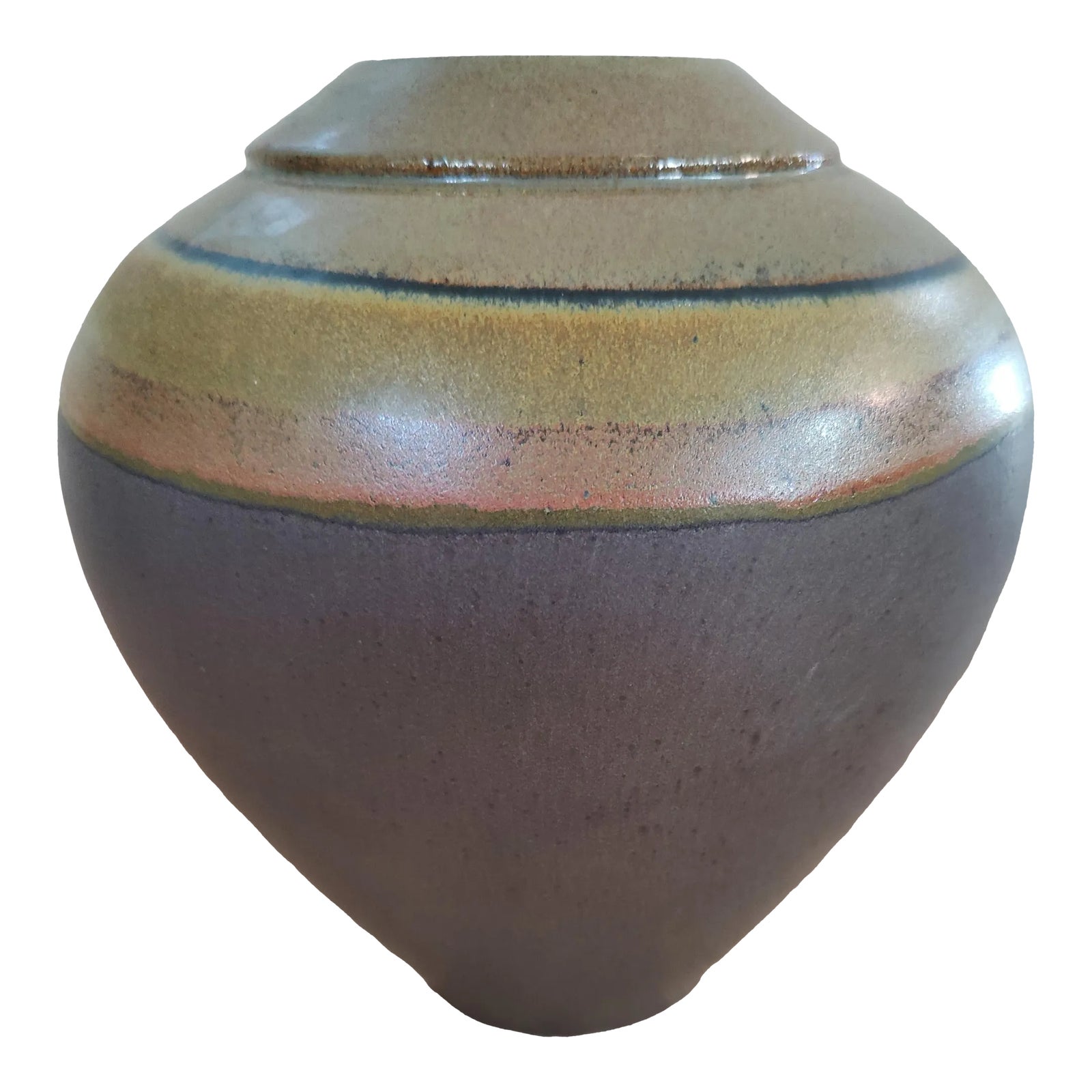 Vintage Mid Century Studio Art Pottery Vase Signed Sb | Chairish