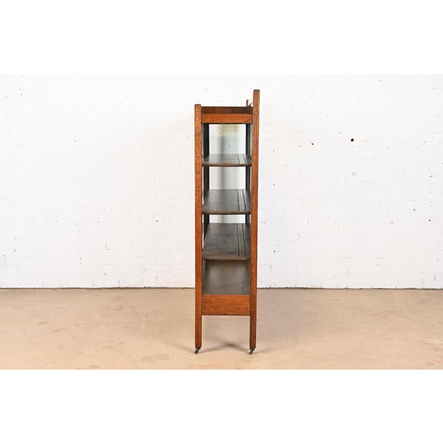 Antique Stickley Brothers Style Mission Oak Arts and Crafts Bookcase ...