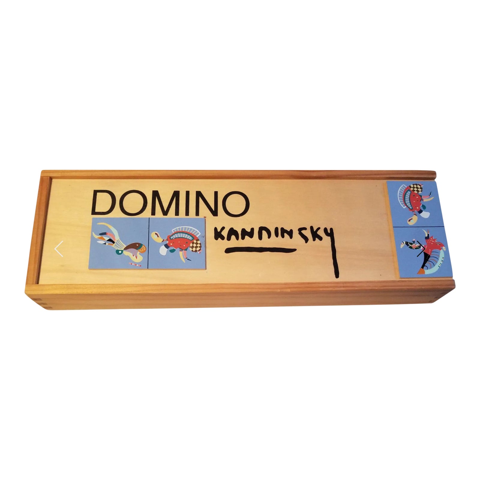 Vintage Large Kandinsky Art Domino Game in Wooden Case | Chairish