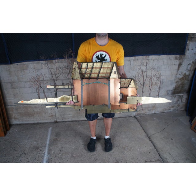 1970s Curtis Jere Brutalist Metal Mill Farmhouse Water Wheel Wall Art ...