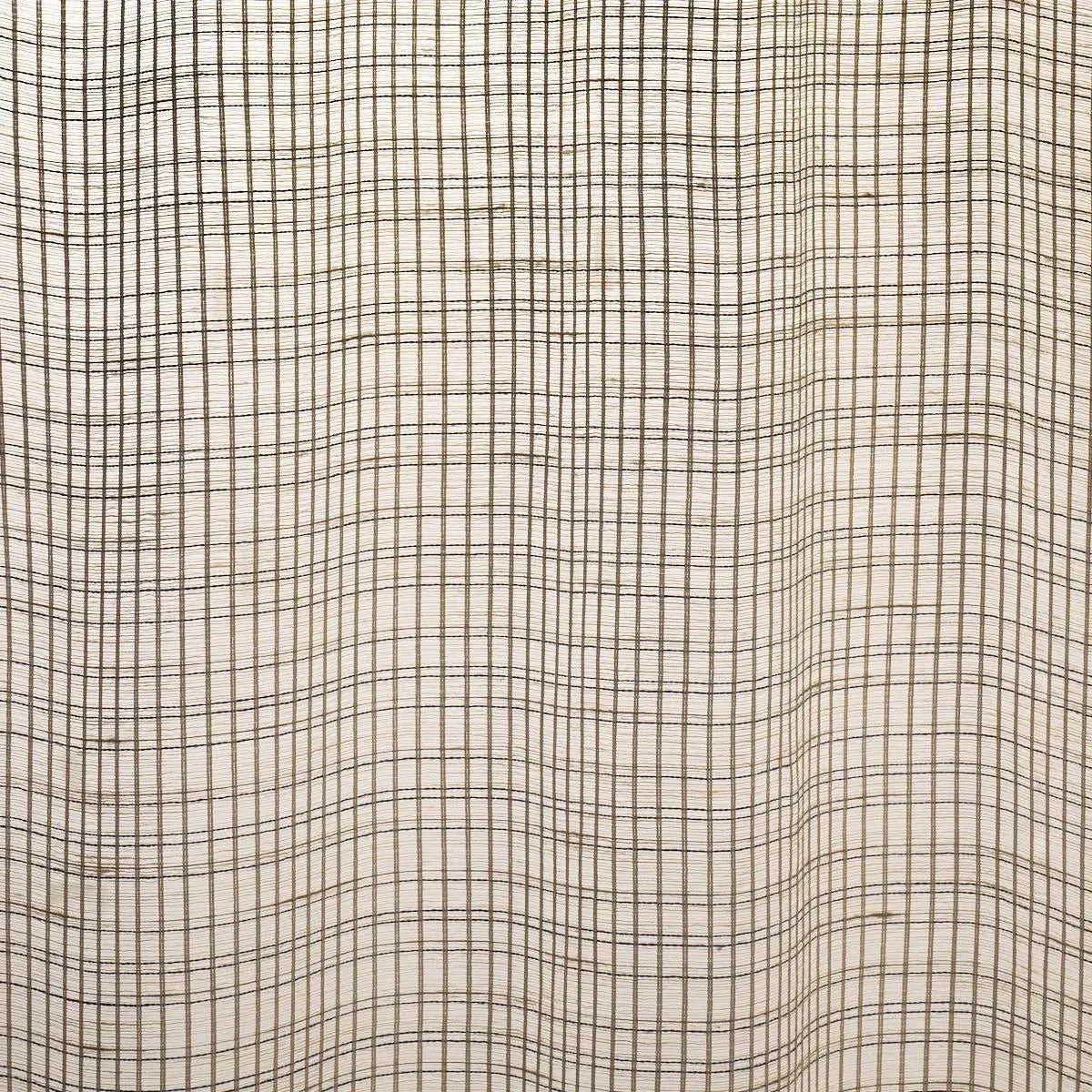 Schumacher x Patterson Flynn Payton Linen Sheer Grid Fabric In Black ...