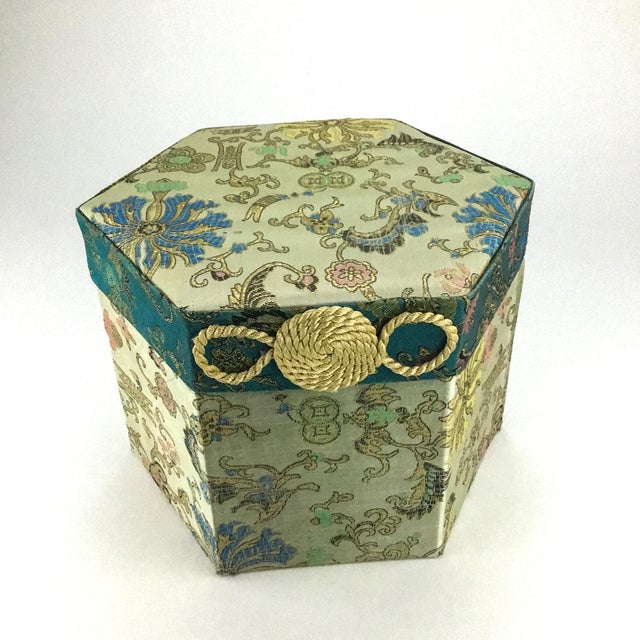 Silk Covered Storage Box 80’s Wedding | Chairish