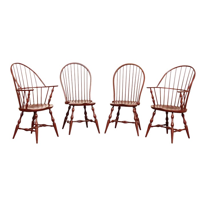 Stephen Von Hohen 'The Bucks County Collection' Set of 4 Windsor Chairs ...