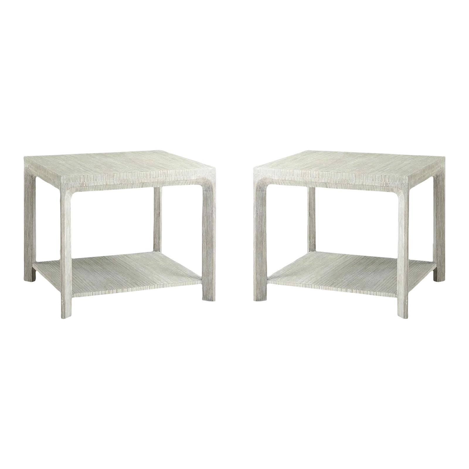 Pair of White Side Tables | Chairish