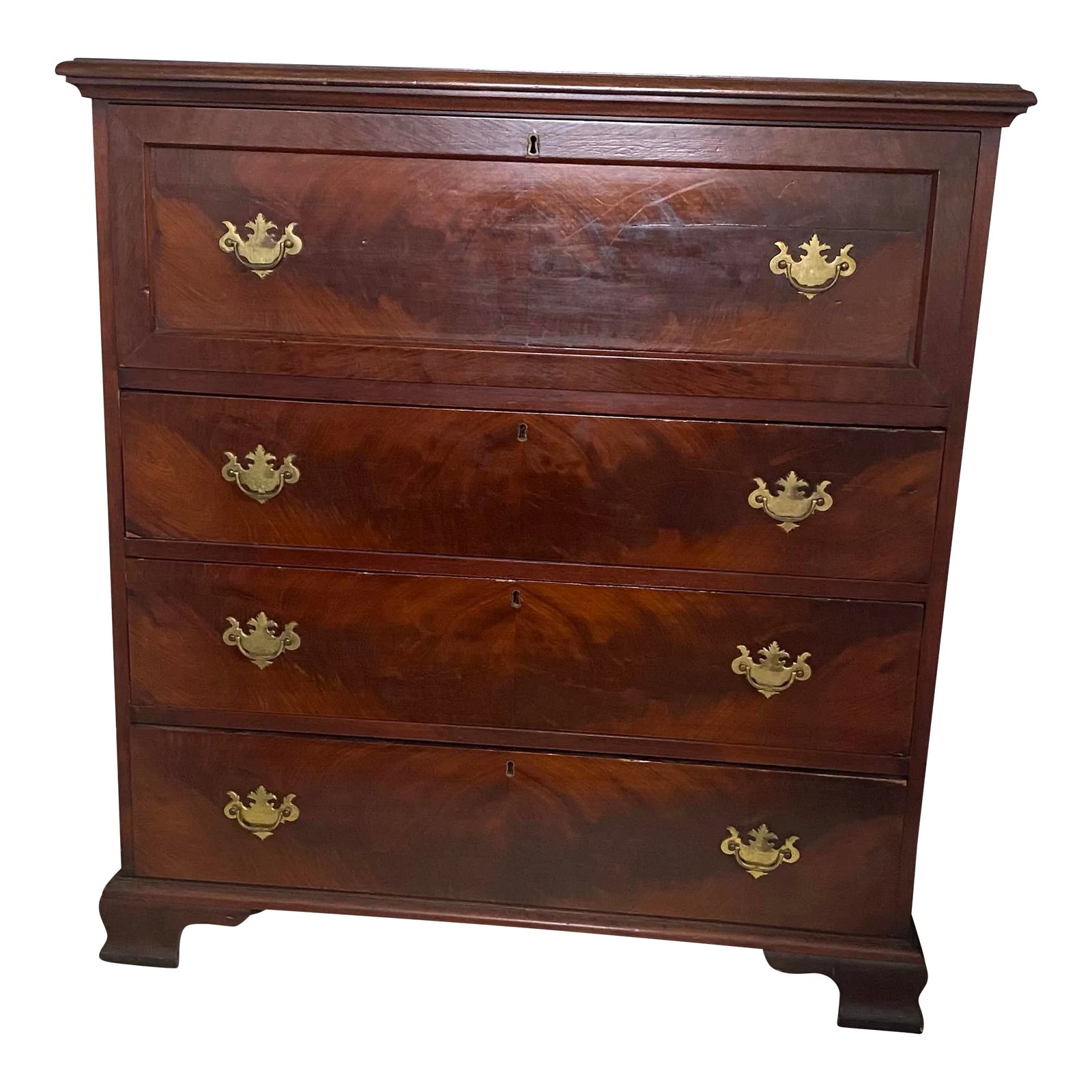 1920s Mahogany Antique Bureau | Chairish