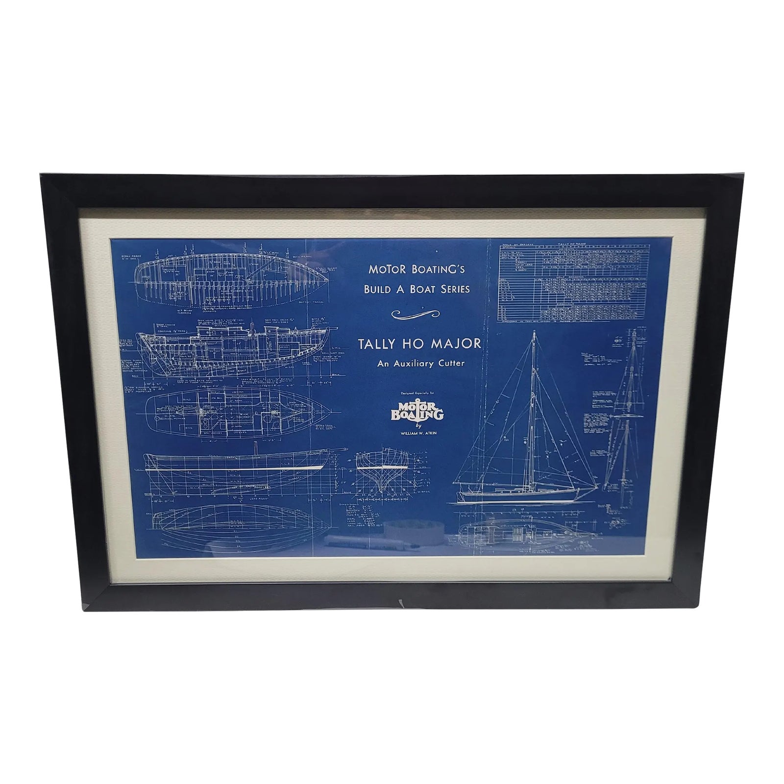 Boat Blueprint of the Yacht "Tally Ho Major" from Motor Boating ...