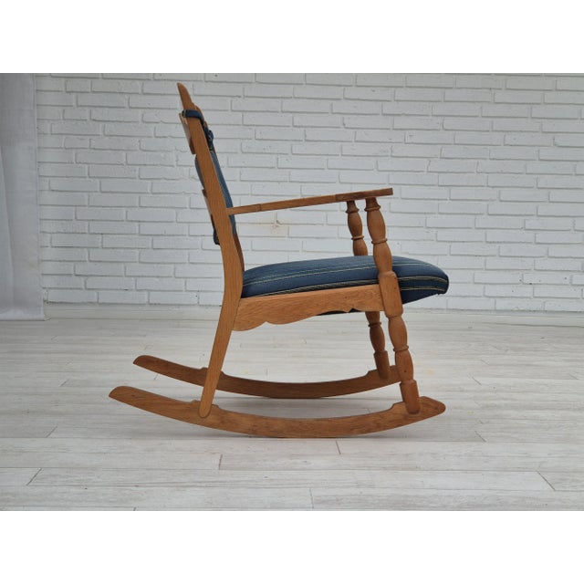 1970s, Danish Design, Oak Wood Rocking Chair With Footstool, Furniture ...