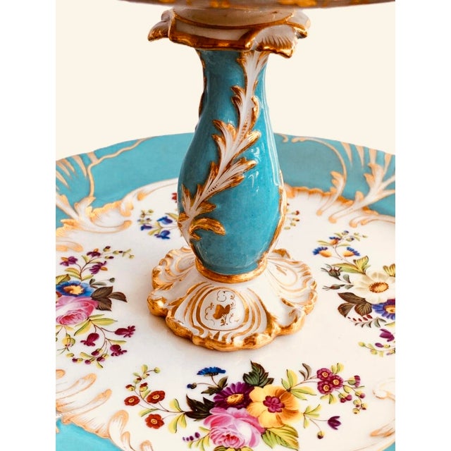 19th Century Old Paris Porcelain Tiered Stand | Chairish