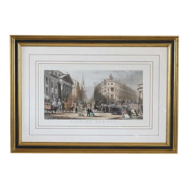 George Chambers Colored Engraving, City of London, Mansion House ...