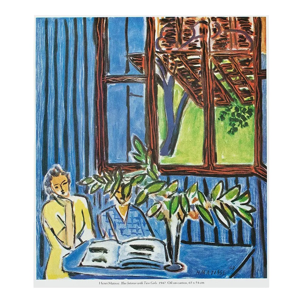1987 After Henri Matisse "Blue Interior With Two Girls", Second Edition ...