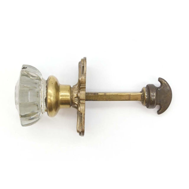 Vintage Fluted Clear Glass Closet Door Knob Set | Chairish