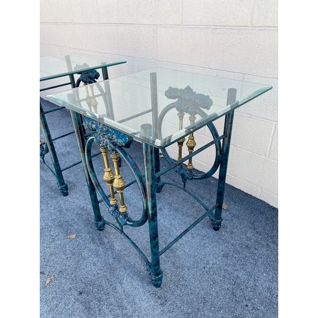 Gothic Turquoise Glazed Marble Lacquer Gilt Iron Sculptural Brass ...