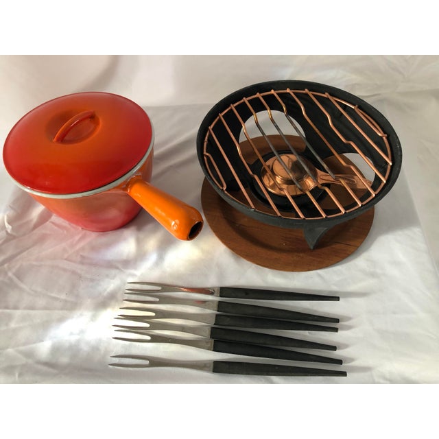 1960s Le Creuset Fondue Bourguignonne 642 Set- 12 Pieces | Chairish