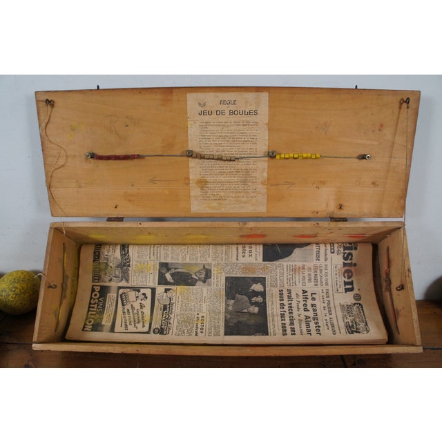 1940s French Petanque Jeu De Boules Lawn Bowling Ball Game Set & Box ...