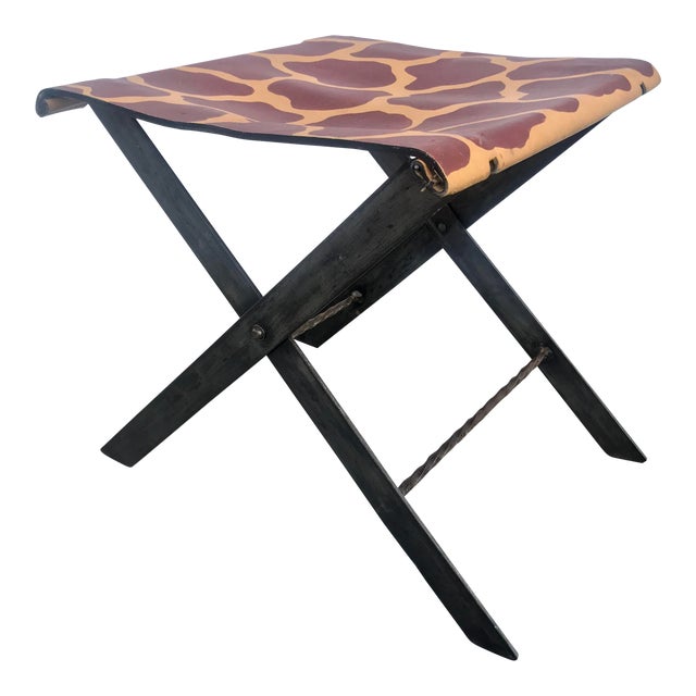 1970s Campaign Style Folding Stool | Chairish