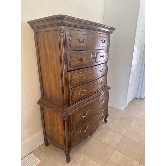 1960s Vintage Drexel Highboy Double Dresser- French Provincial | Chairish