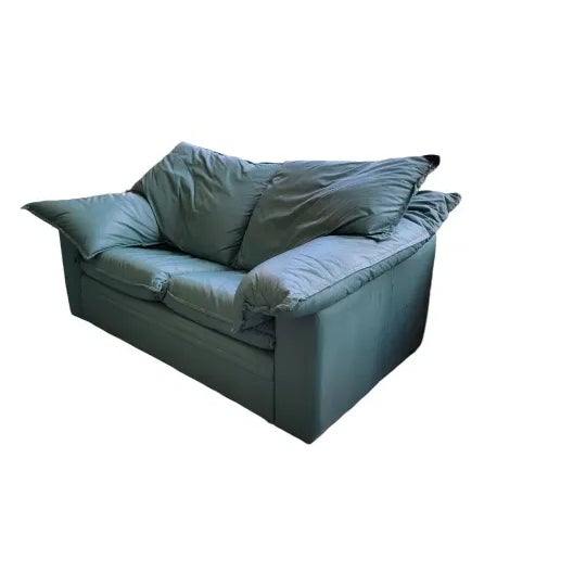 Vintage Italian Post Modern Leather Sofa and Loveseat by Giovanni Erba ...