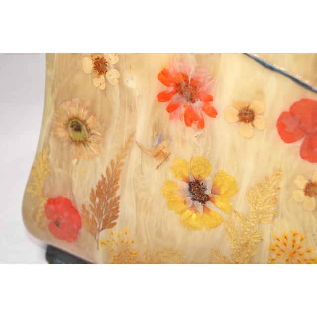 Late 20th Century Bohemian Tan Acrylic Pressed Fresh Fields Dried ...