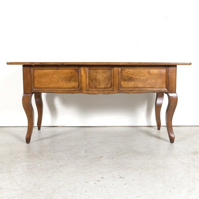19th Century French Provincial Louis XV Style Cherry Bureau Plat or ...