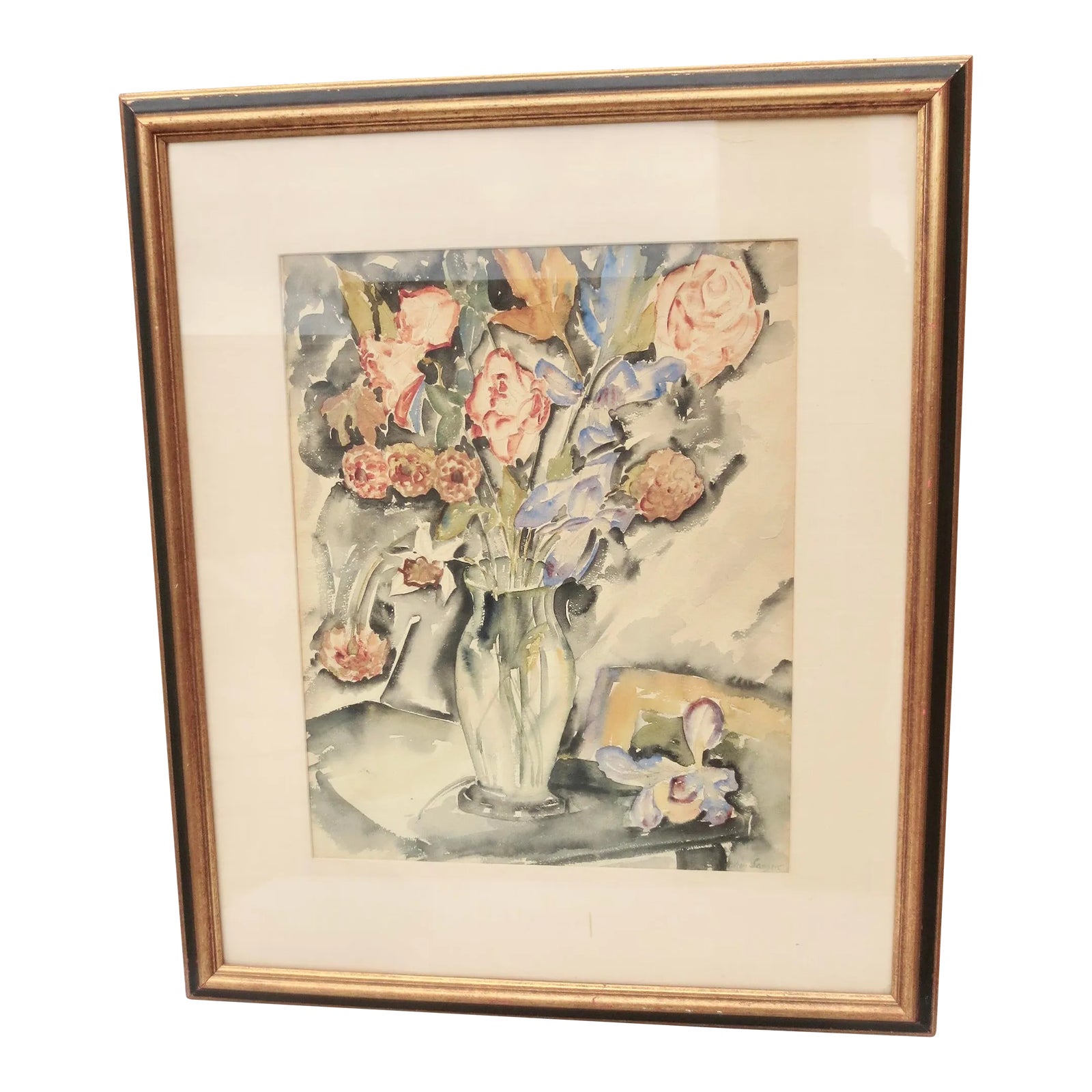 William Sanger Watercolor Circa 1940s | Chairish