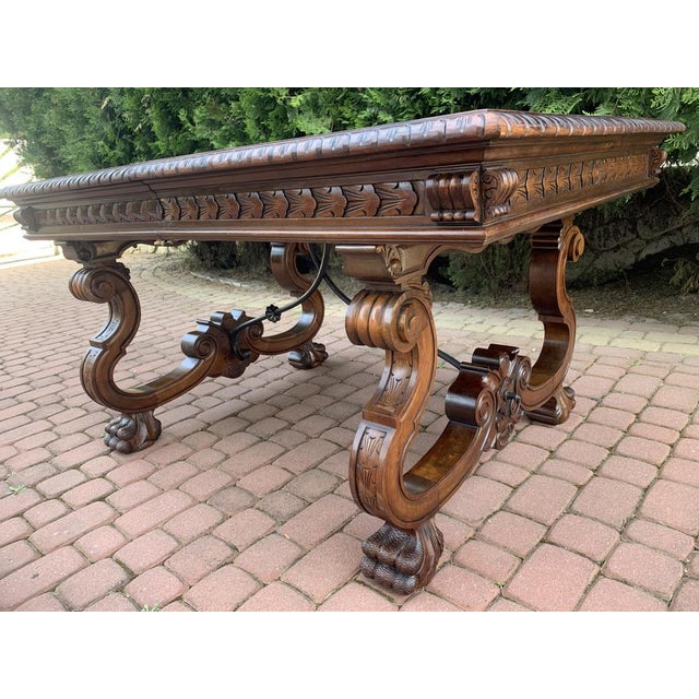 Spanish Extendable Table in Walnut, 1950s | Chairish