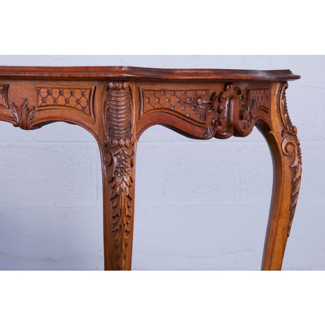 Antique French Louis XV Baroque Style Walnut Writing Desk or Side Table ...