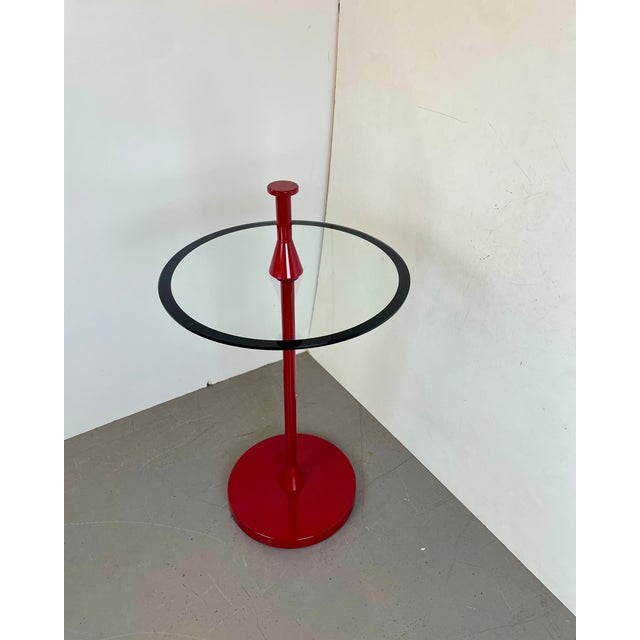 Vintage Red Side Table, 1980s | Chairish