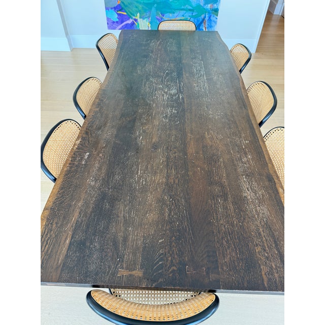 Oak and Steel Toulouse Dining Table | Chairish