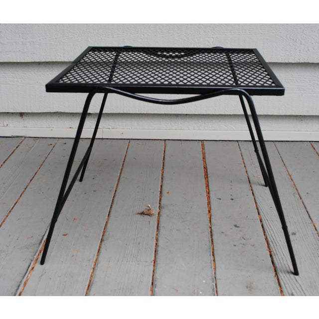 Mid 20th Century Mid Century Metal Mesh Accent Table | Chairish