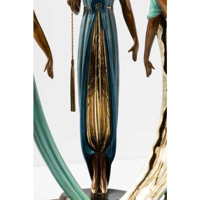 "The Three Graces" Art Deco Bronze Sculpture After Erté, 1997 | Chairish