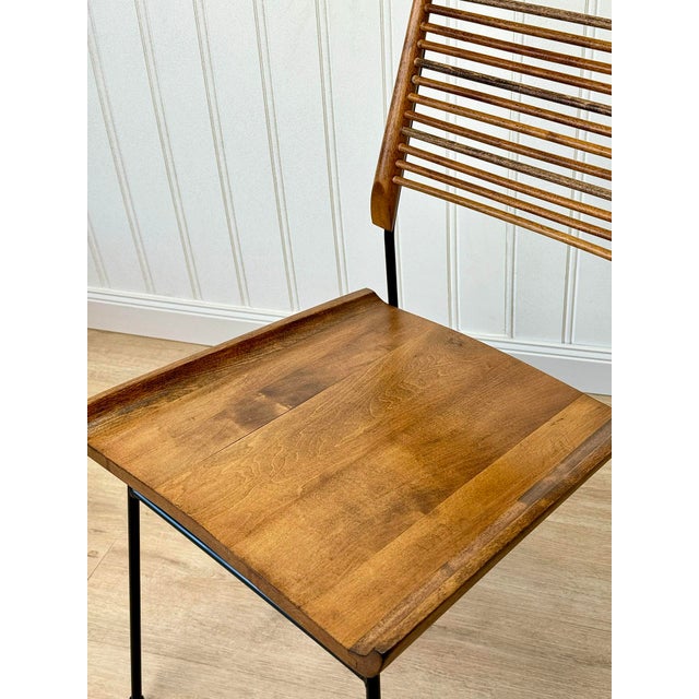 Mid-Century Paul McCobb Sculptural Maple & Iron Shovel Chair | Chairish