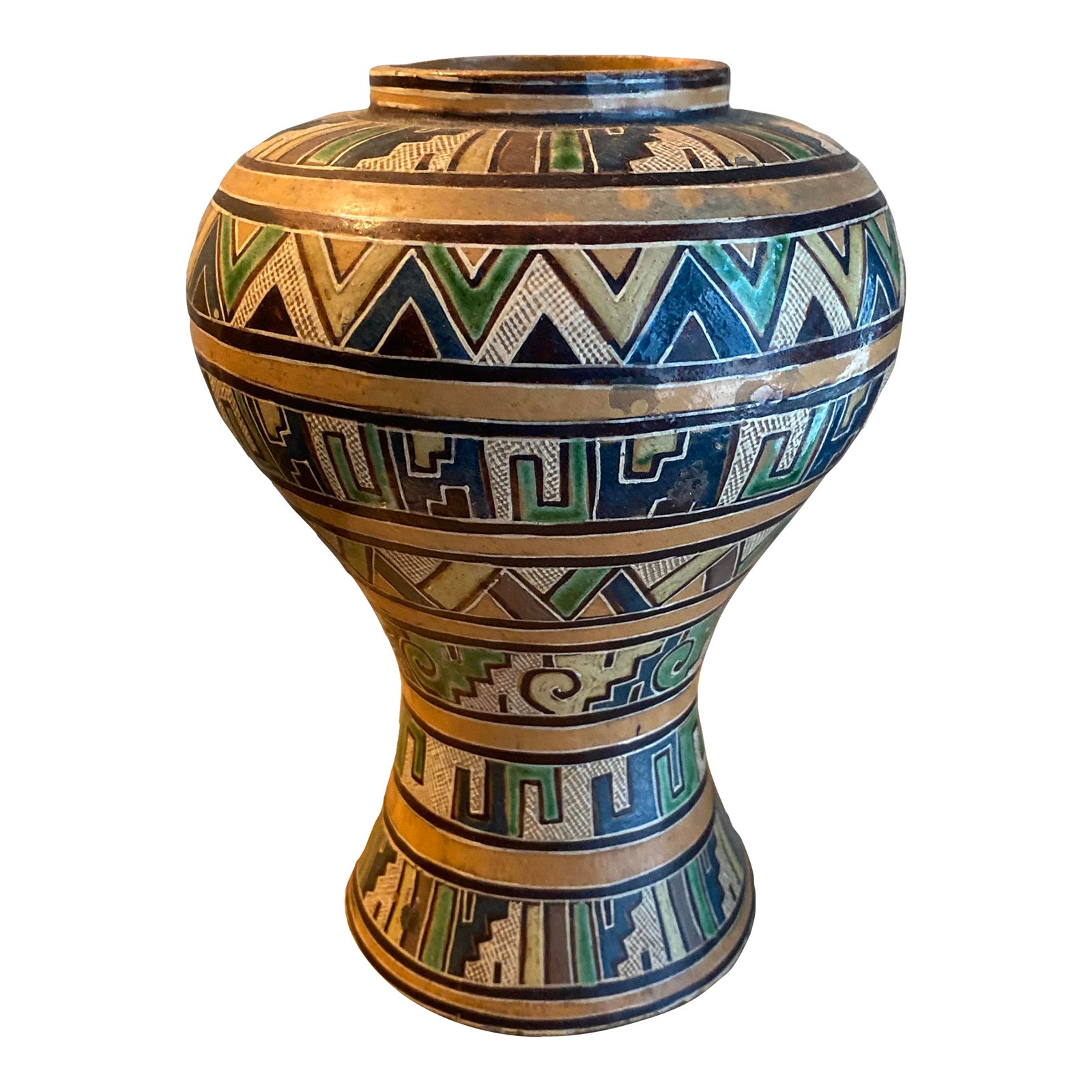 Rare Antique Mexican Aztec Vase | Chairish