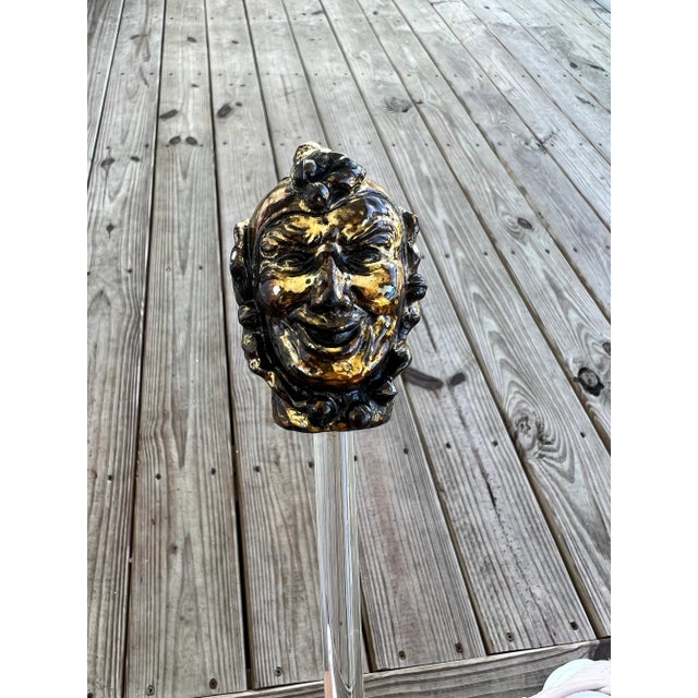 Mid Century Modern Long Glass Jester Stirrer Spoon | Chairish