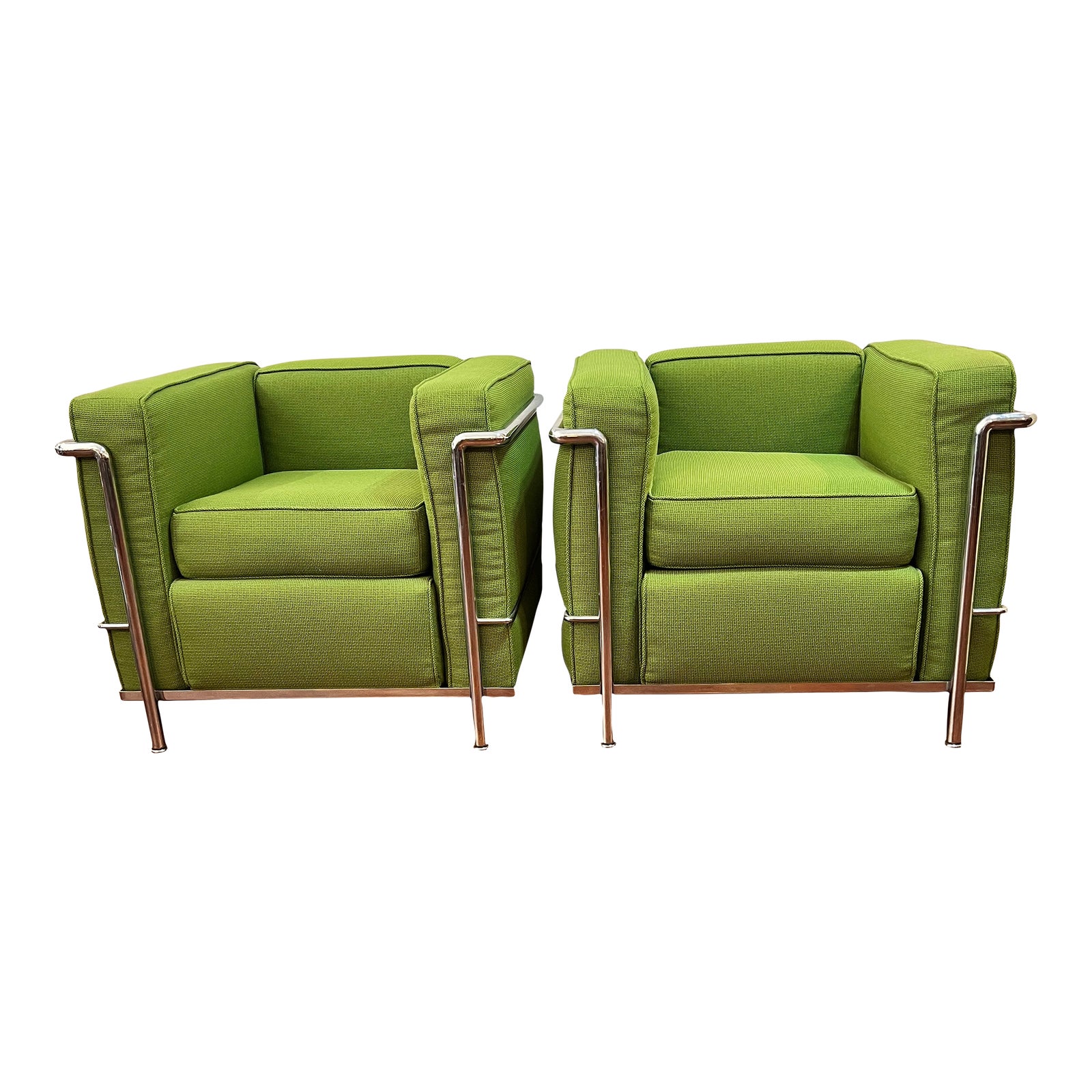 Pair of 1960s Le Corbusier Lc2 Armchairs by Corbusier From Cassina ...