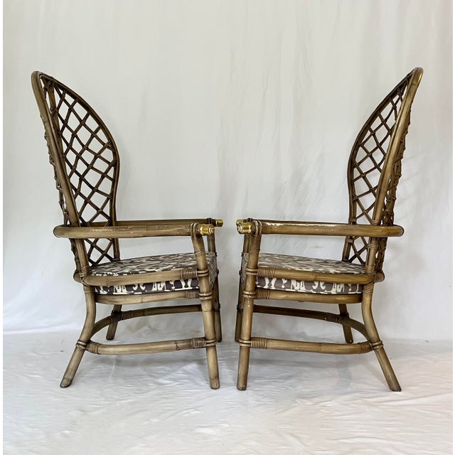 Vintage Ficks Reed Fan Back Peacock Rattan Chairs- a Pair | Chairish