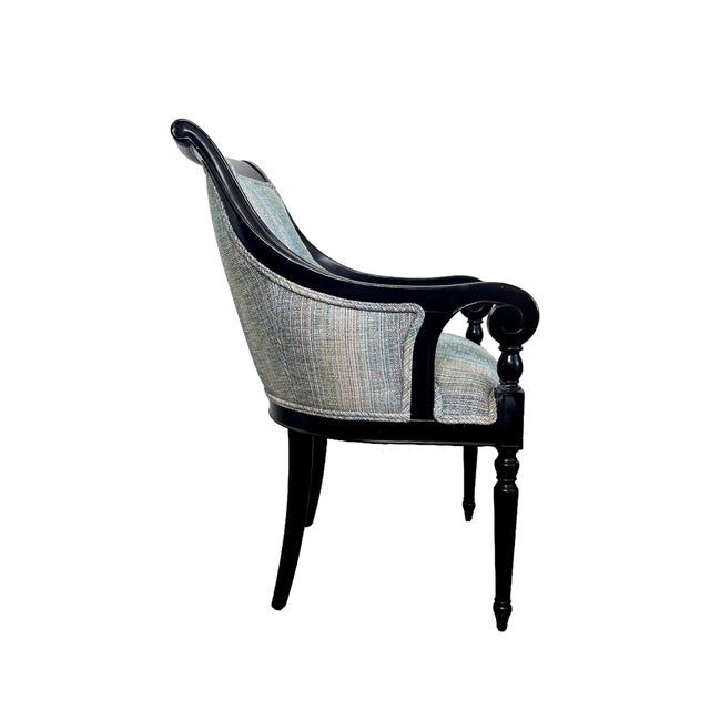 Espresso Swoop Arm Chair | Chairish