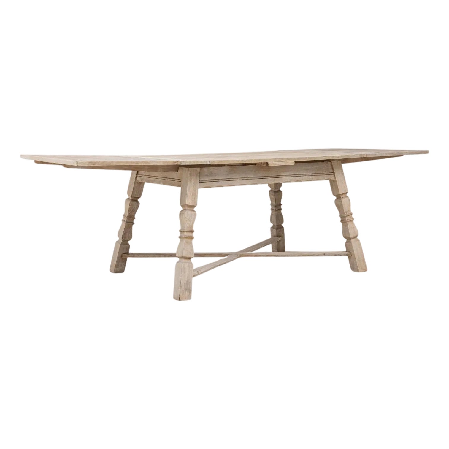 20th Century French Oak Folding Table | Chairish