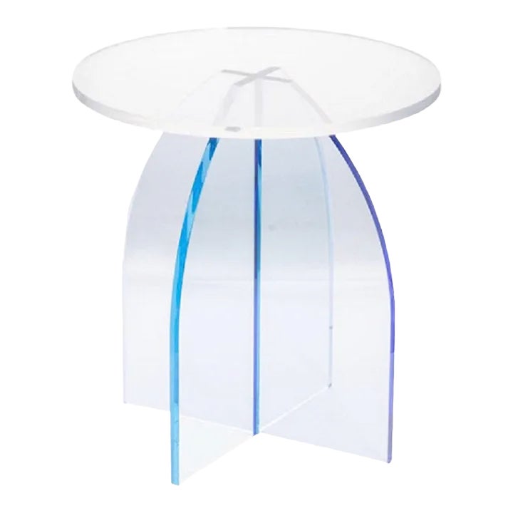 Colorful Circular Acrylic Side Table | Chairish