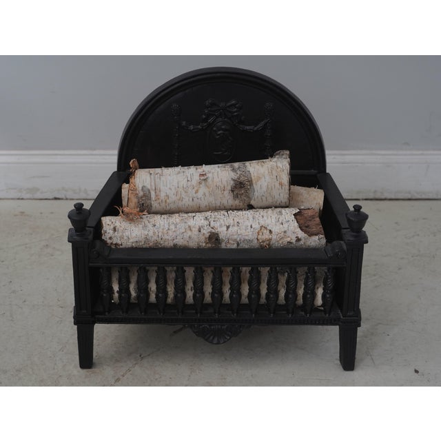 Vintage French Style Cast Iron Fire Box | Chairish