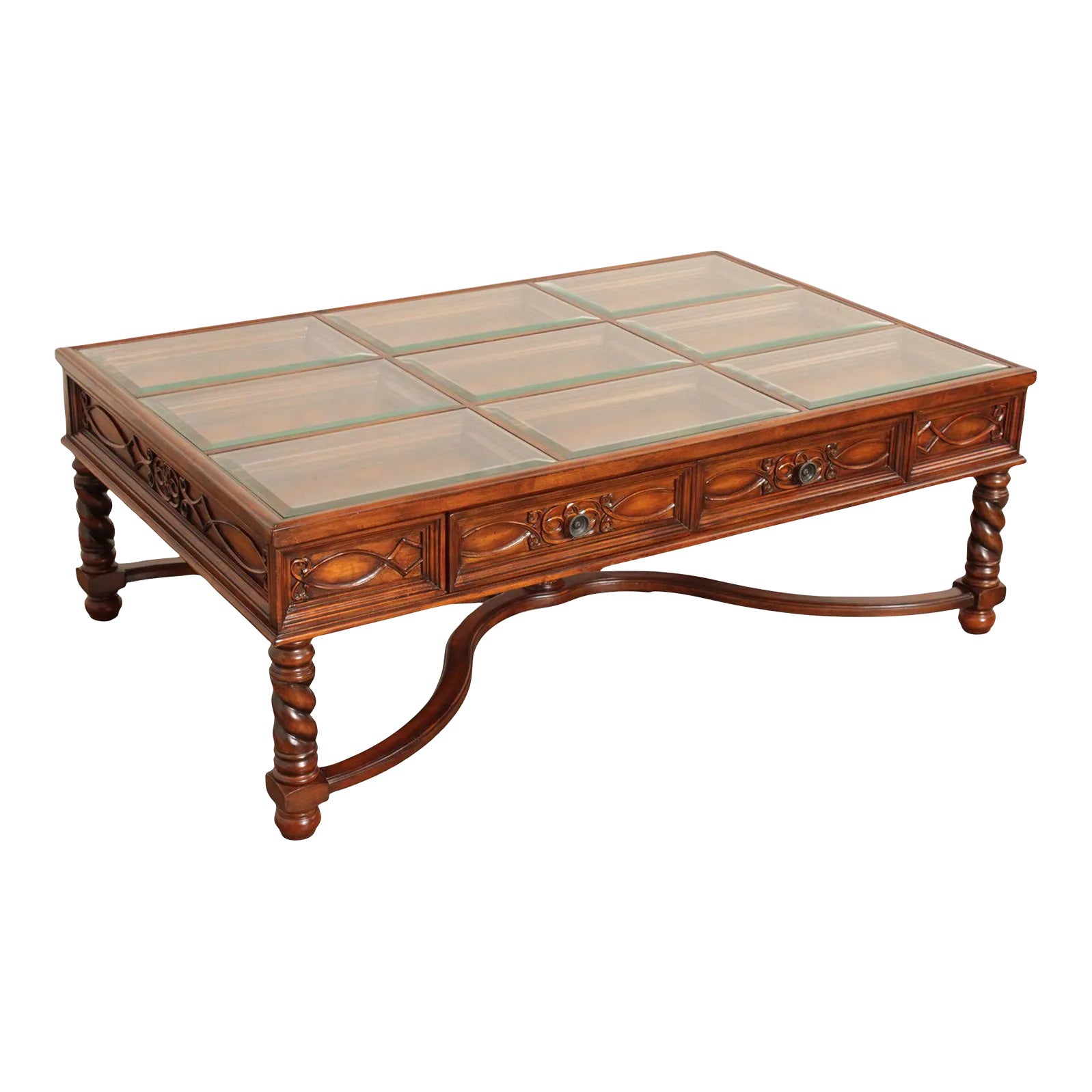 Palazzio Italian Renaissance Style Glass Top Coffee Table | Chairish