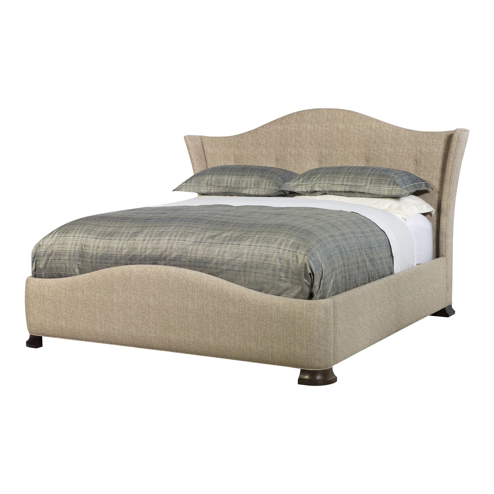 Century Furniture Baskin Upholstered Bed, King | Chairish