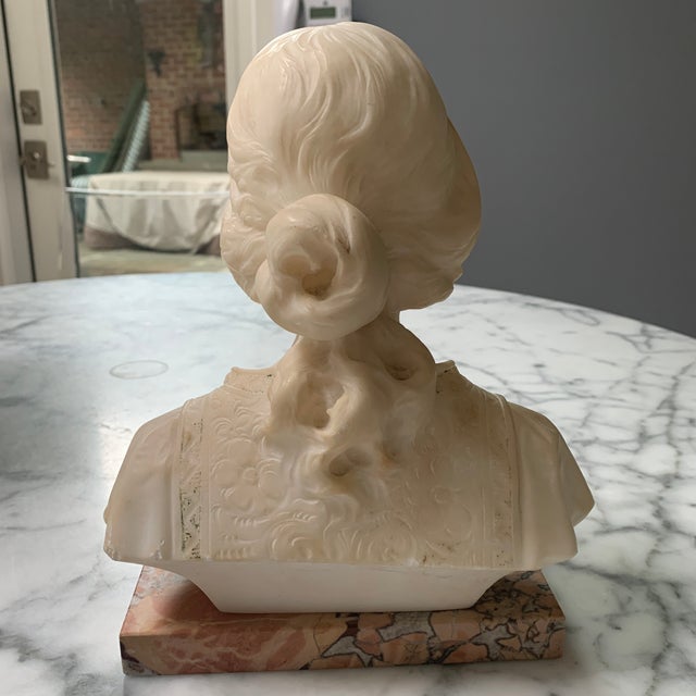 1930s Alabaster Bust of Renaissance Woman | Chairish